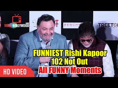 FUNNIEST Rishi Kapoor With Amitabh Bachchan | 102 Not Out Song Launch Funny Moments