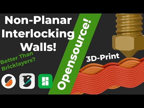 NonPlanar Interlocking Walls for Stronger 3D-Prints now Opensource!