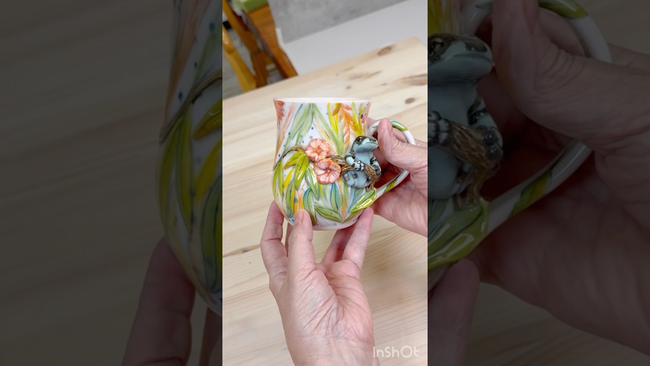 Quick Underglaze Painting Tutorial Watercolor Effect #pottery