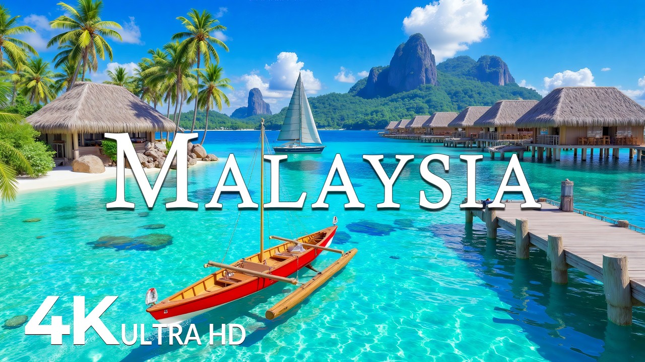 FLYING OVER MALAYSIA (4K UHD) – Soothing Music Along With Beautiful Nature Video - 4K Video ULTRA HD