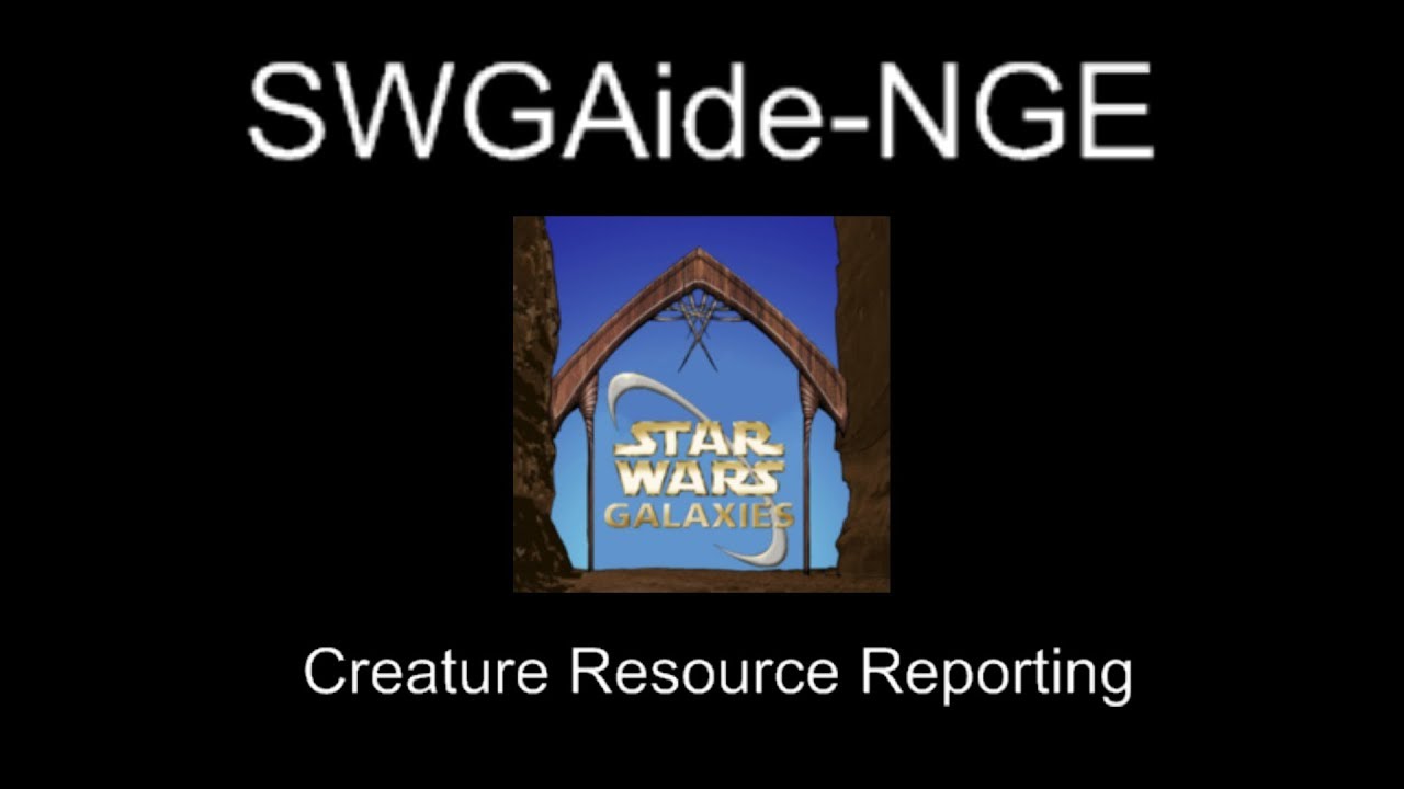 SWGAide -  Creature Resource Reporting Tutorial