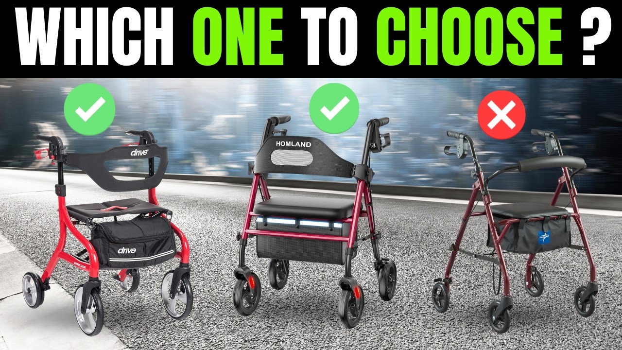 ✅ 9 BEST Foldable ROLLATOR WALKERS with SEAT for Seniors [2026] 🚶‍♂️ Lightweight Wheeled for Elderly