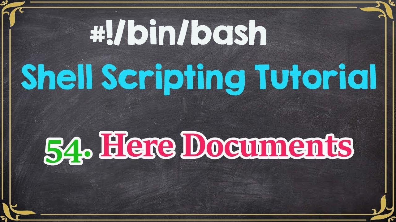 Here Documents in Shell Scripts - Tech Arkit