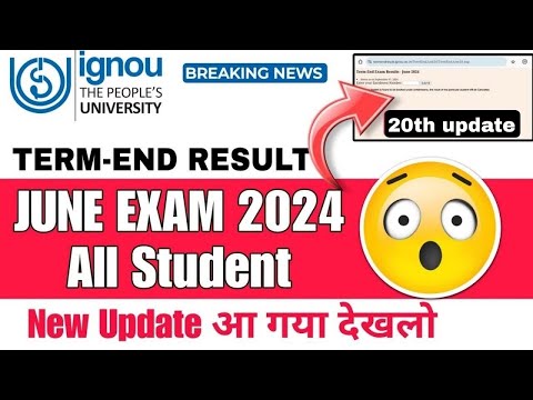 (Breaking News) June 2024 Term-End Exam Result आ गया है ! | IGNOU Exam Result June 2024 Link_IGNOU
