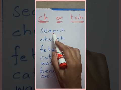 ch or tch at the end of words