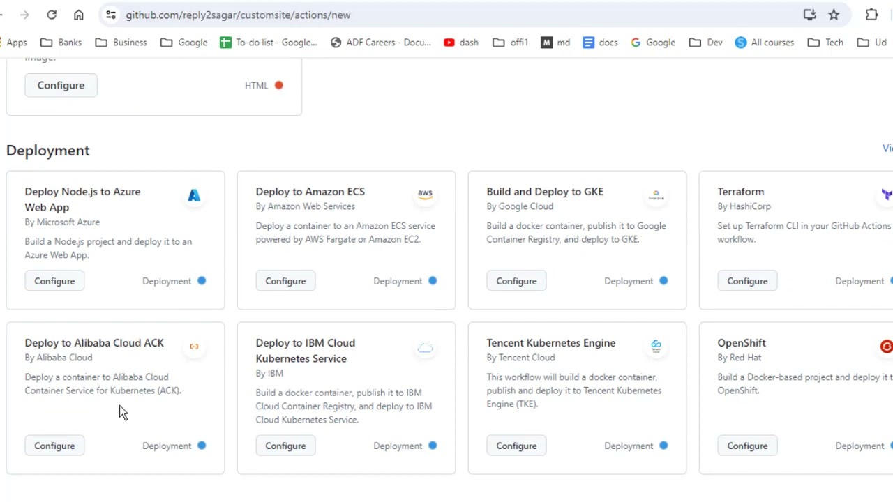 github action workflows and github pages