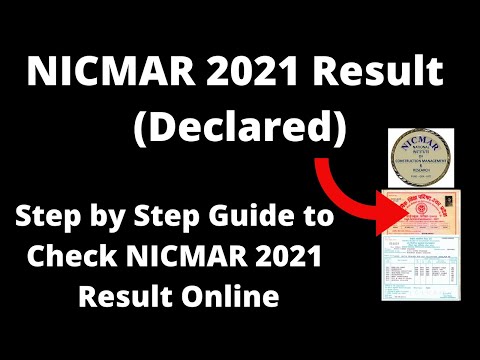 NICMAR 2021 Result (Declared) - How to Check National Institute of Construction Management Result