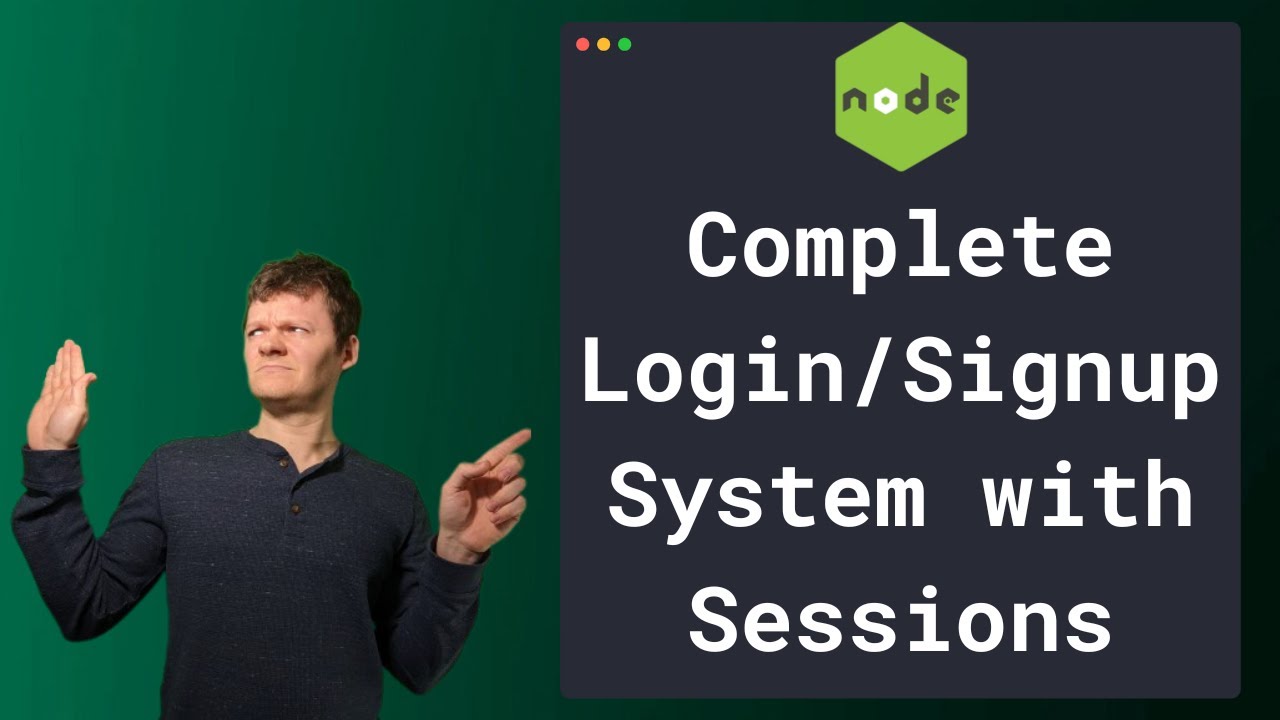 Node Login Signup System with Express Sessions Bcrypt