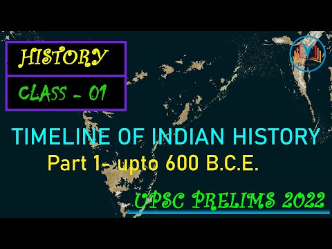 Indian History Timeline For UPSC Prelims 2022 Part 01- until 600 BCE (भारतीय इतिहास समयरेखा) # UPSC