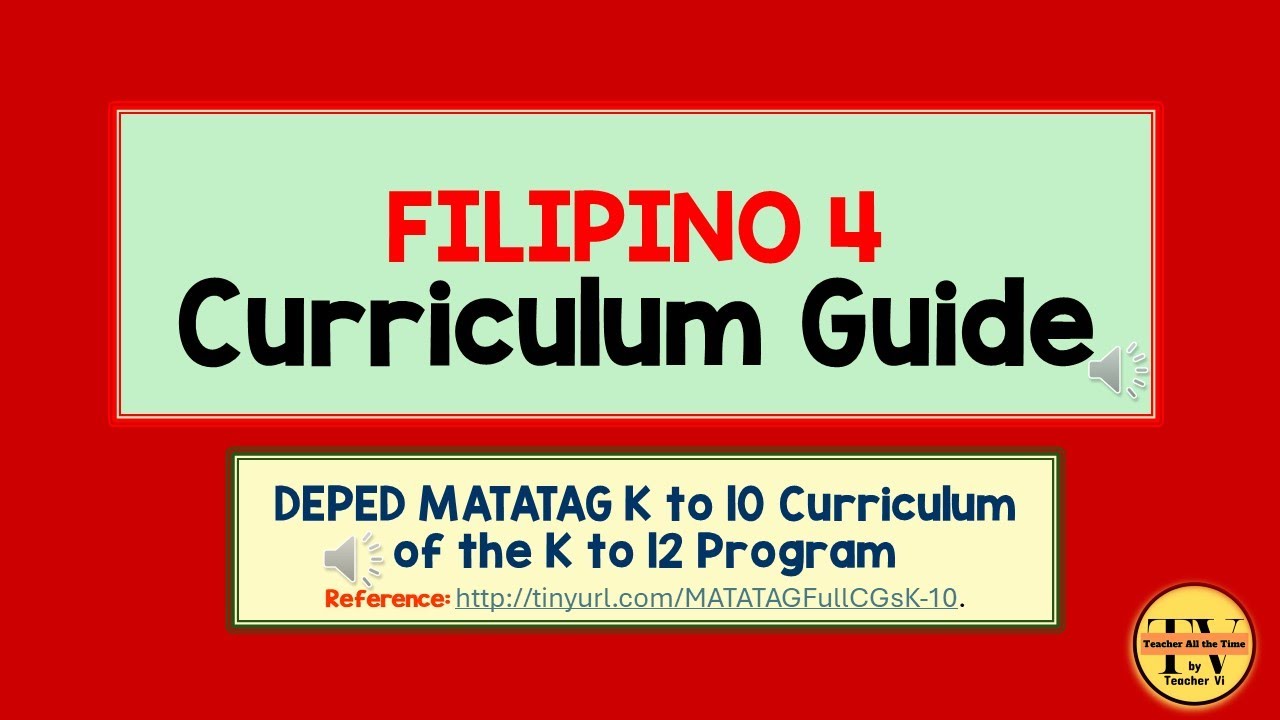 DEPED MATATAG FILIPINO 4 CURRICULUM GUIDE with FREE downloadable files #depedmatatag
