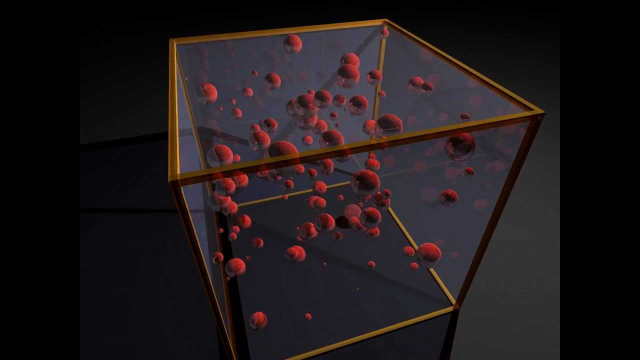 Elastic 3D Bouncing Spheres - Python and POV-Ray