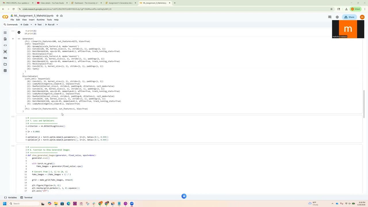 Assignment 5: Generative Adversarial Networks