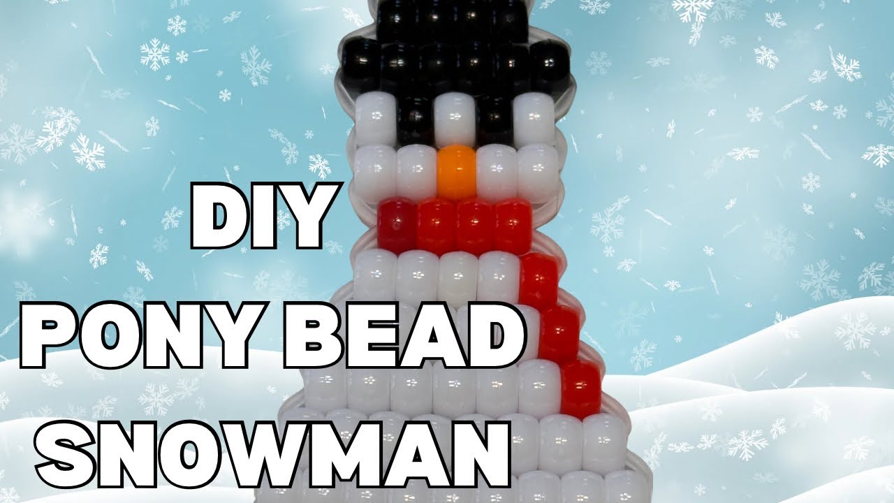 How to make a Pony Bead Snowman | Easy Winter Craft Tutorial!