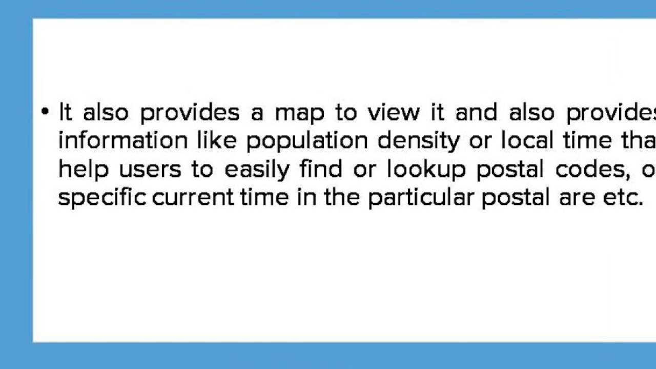 About Worldwide Postal Zip Code Lookup