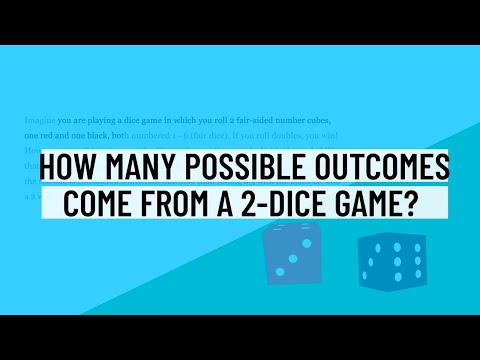 How Many Possible Outcomes Come from a 2-Dice Game? Video Lecture ...