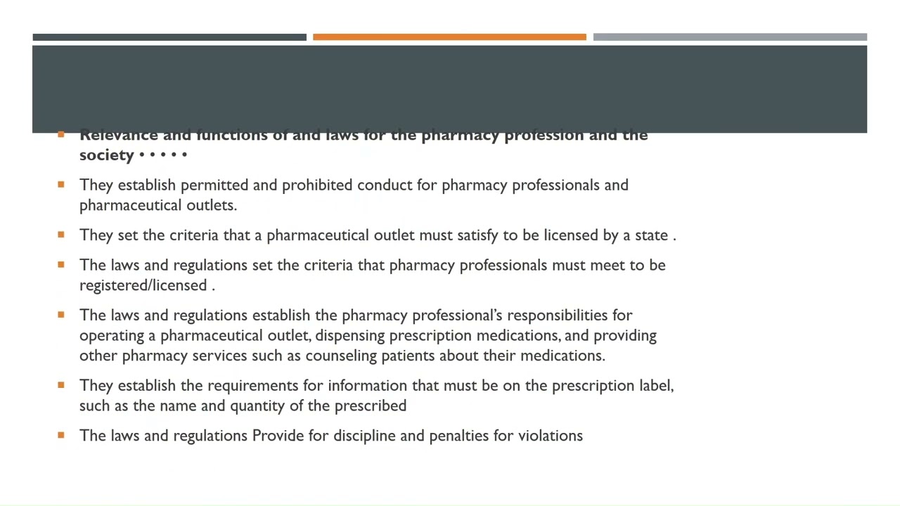 Relevance / importance of ethics and laws for pharmacy professionals @grapharmacademy