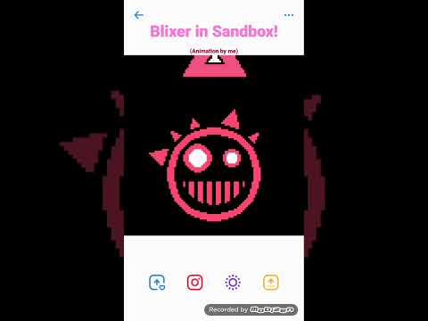 Just shapes & beats - Blixer animated in Sandbox pixel art! #jsab #animation #bullethell