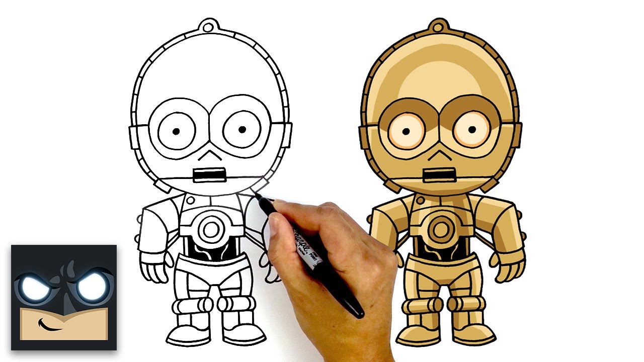 How To Draw C3PO | Star Wars