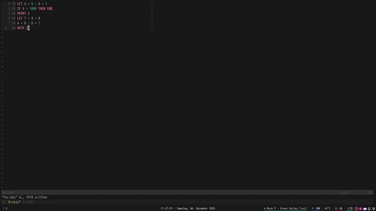 Writing a BASIC Interpreter in C (Part 1) | 6 December 2025