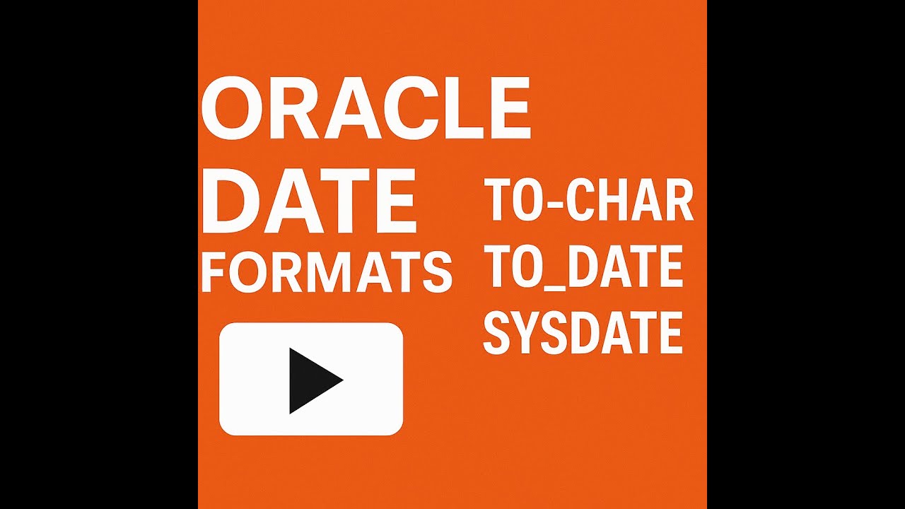 Oracle Date Format Guide