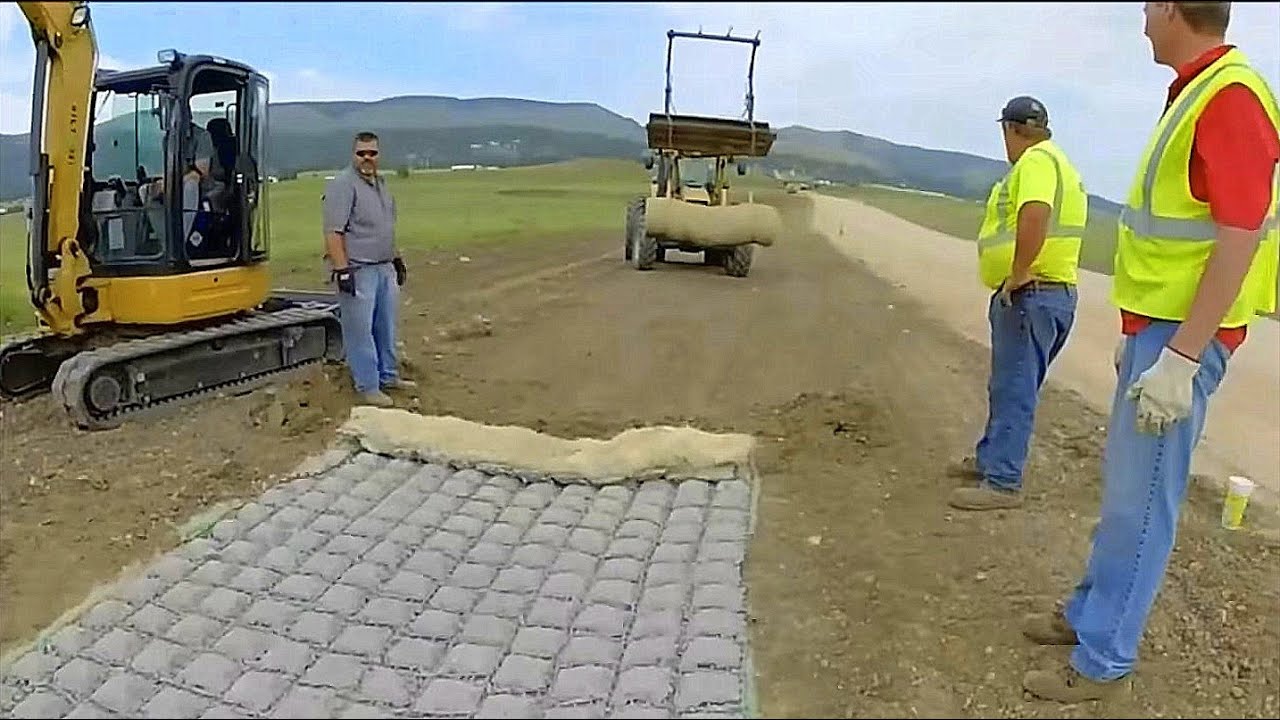 SDDOT Channel Stabilization Using Flexamat permanent Erosion Control Mat in Piedmont SD