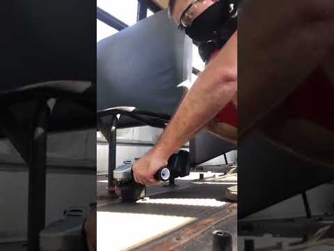 Removing the seats in our 2007 School bus we bought to turn into a tiny house!