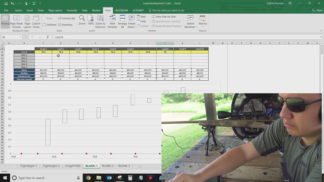 RELOADING Load Development tutorial in EXCEL 2018