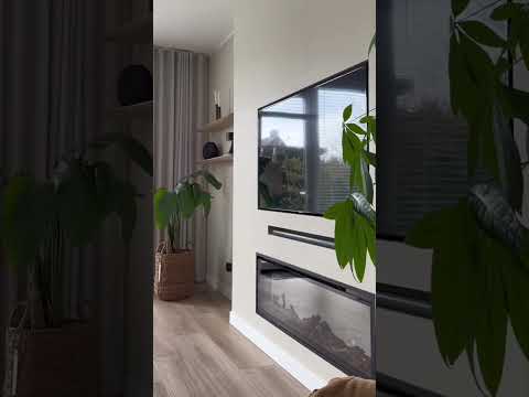 Building the Dimplex Ignite Electric Fireplace into a Media Wall #fire #fireplaces #media_wall