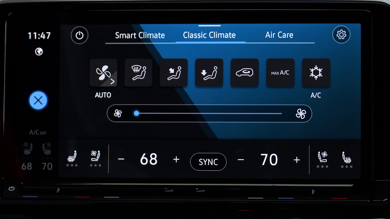 Touchscreen Climate Controls
