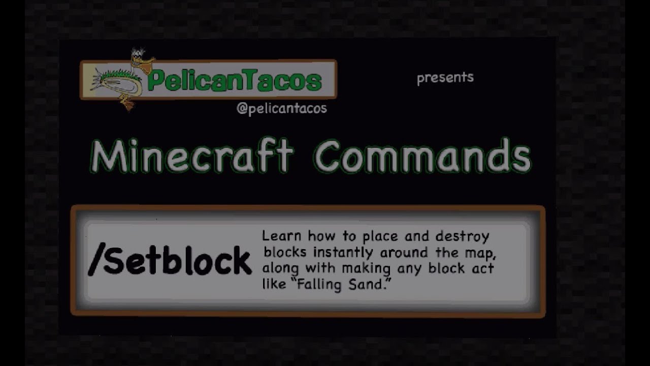 Minecraft Commands & Command Blocks Tutorial: /Setblock