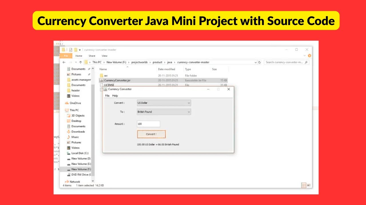 Currency Converter Java Mini Project with Source Code