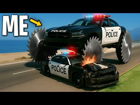 Trolling Cops with Saw Blade Police Car on GTA 5!