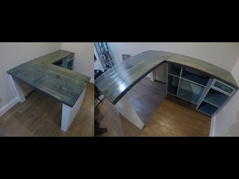 DIY Wood Corner Desk from Scratch