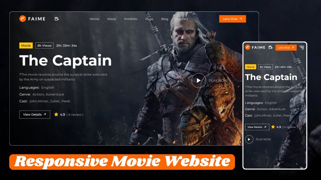 How To Make Responsive Movie Ticket Booking Website Using HTML CSS & JavaScript |