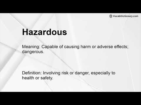 Hazardous Meaning