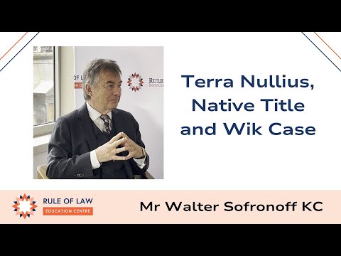 Video 5 Terra Nullius & Native Title