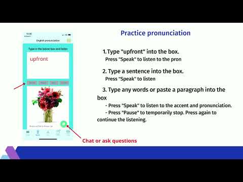 Meaning of "upfront" | Practice vocabulary, sentence and pronunciation | "English Practice 2" app