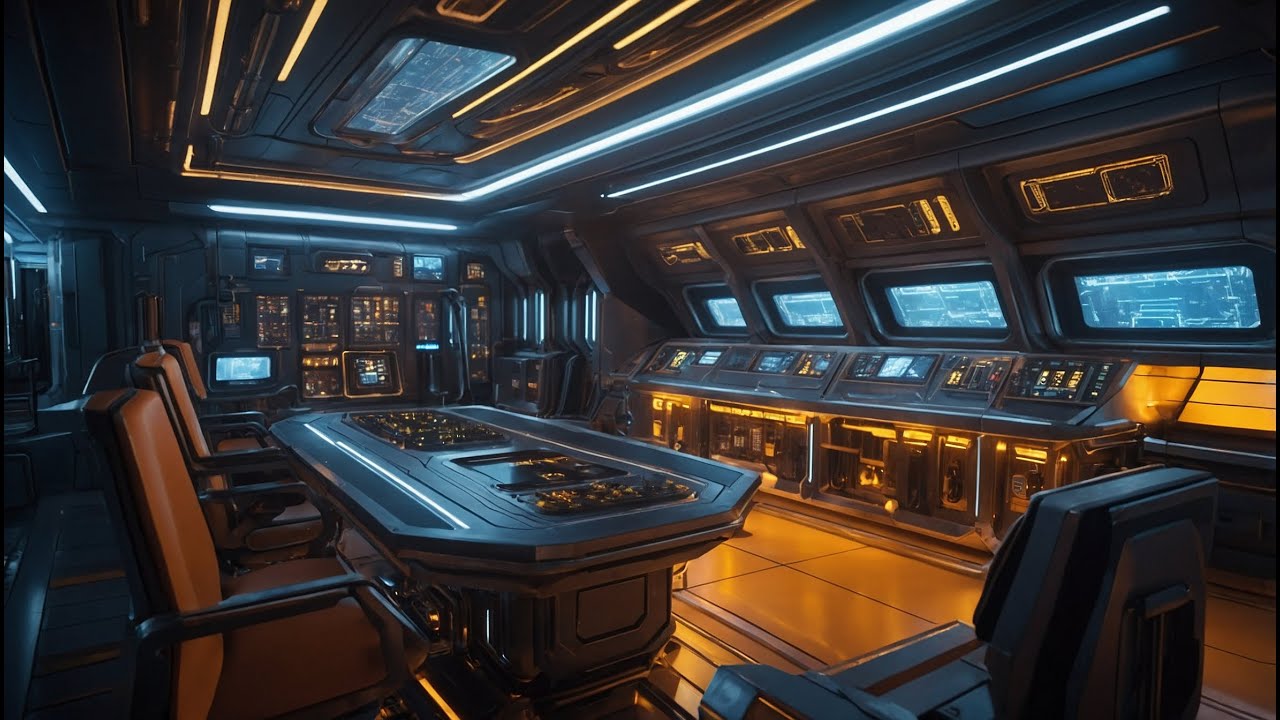 Space Station or Space Ship Interior Design