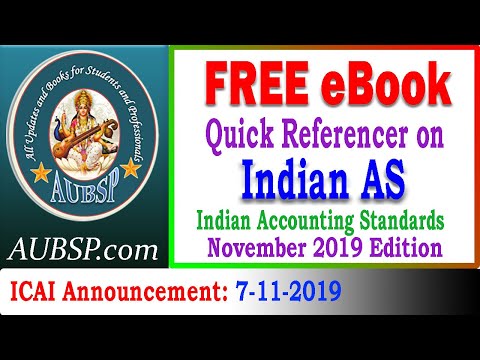 Download Free Ind AS Book | Quick Referencer on Indian Accounting Standards by ICAI