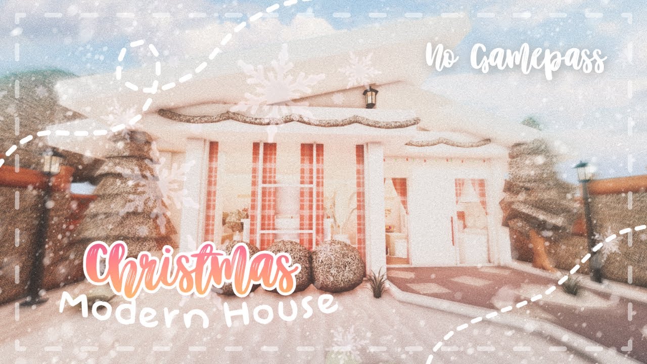 Roblox Bloxburg - No Gamepass Christmas Modern House - Minami Oroi