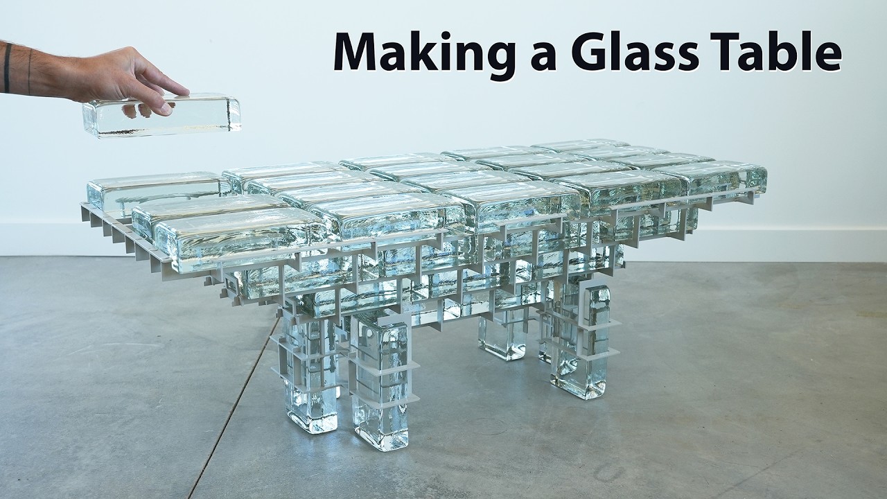 Glass Brick Table made with Xtool