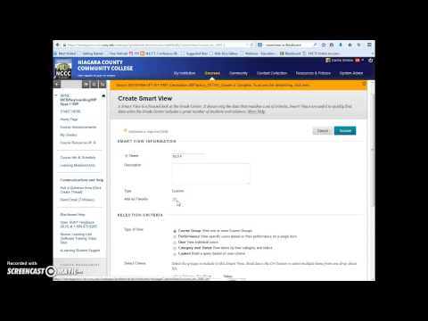 Blackboard Grade Center Smart Views