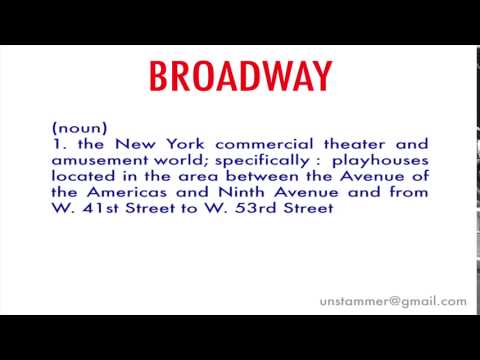 How to Pronounce Broadway