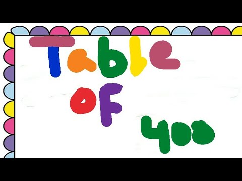 5 Times Table Of 400 l Learn Multiplication Of Table 400 l 400x1=400 l 5 Times 400 Table Song