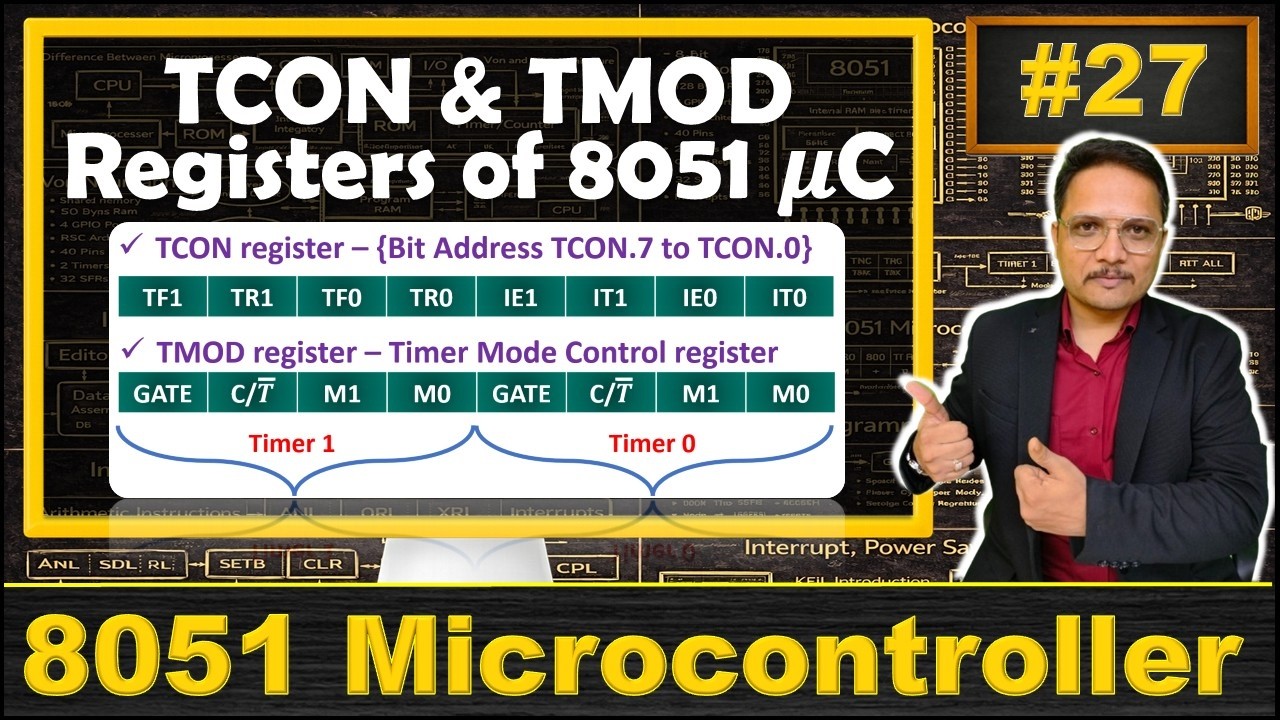 TCON and TMOD Registers of 8051 Microcontroller: Working and Functions for Timer and Counter