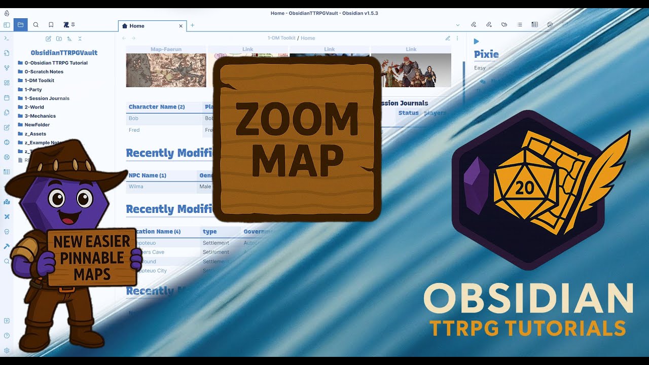 New Plugin Alert - TTRPG Tools: Maps - (originally Zoom Map) - Pinnable Maps Without Maths