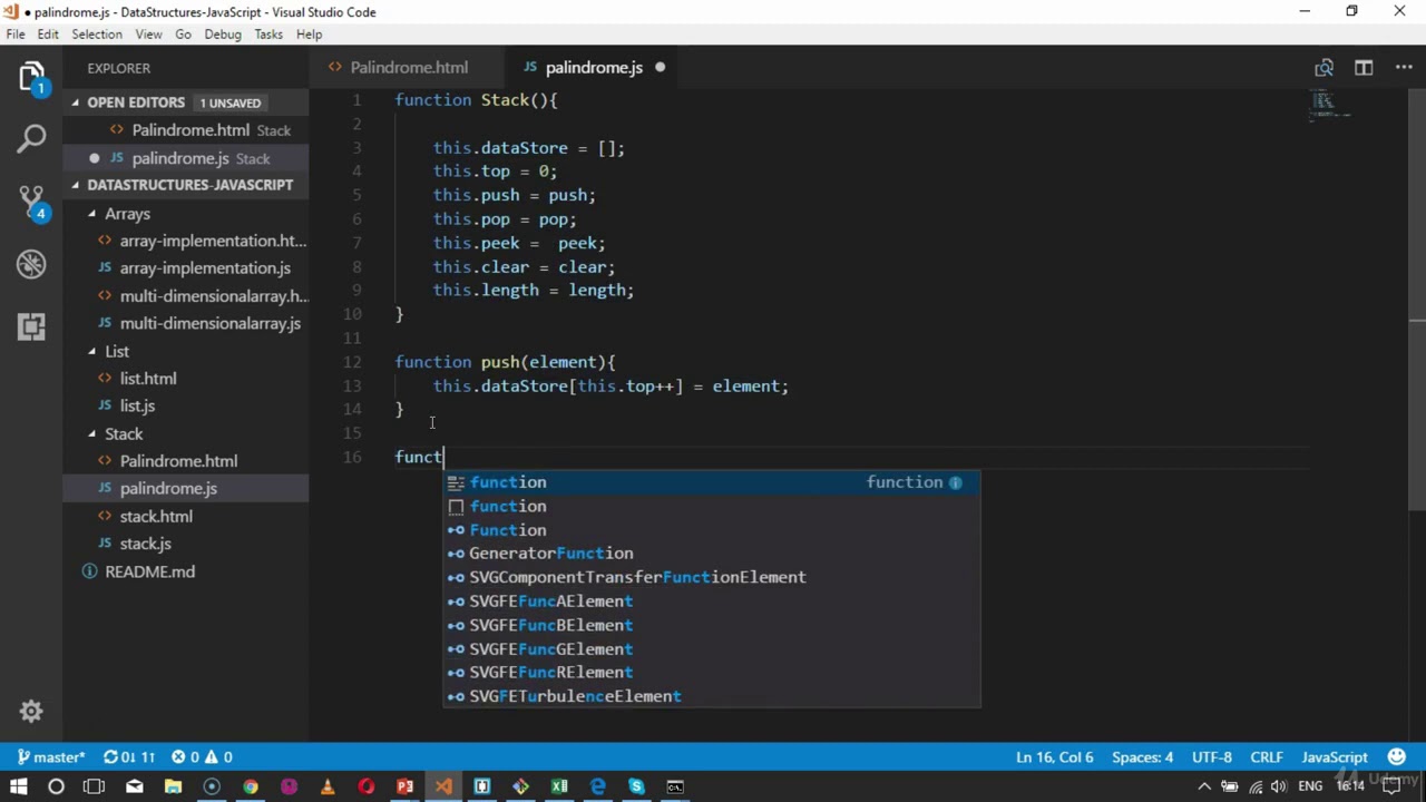 Palindrome Example using JavaScript