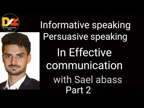 Informative speaking and persuasive speaking in urdu part 2