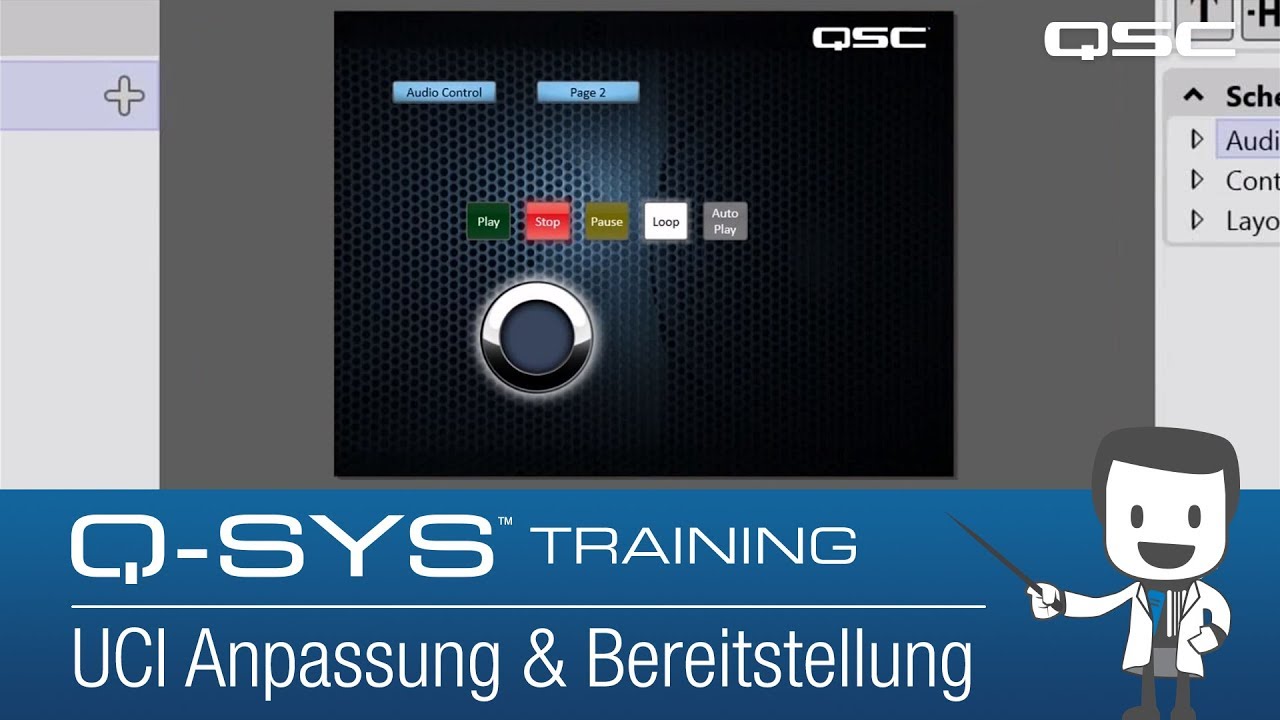 Q-SYS Training: Control Overview E: UCI Customization & Implementation (German)