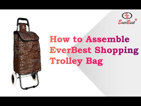 EverBest Foldable Shopping Trolley with additional base plate Assembly (Chocolate brown)